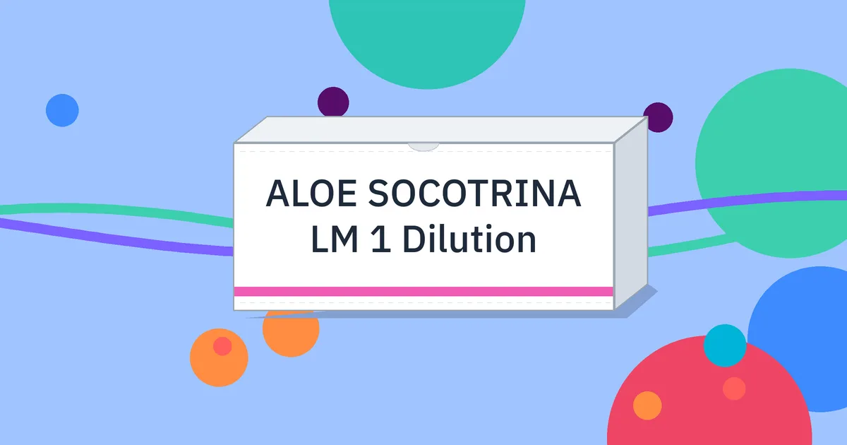 Symbolbild: Packung mit der Aufschrift ALOE SOCOTRINA LM 1 Dilution (PZN 13313278) – Verfügbarkeit und Bezug in Apotheken in Frankfurt am Main