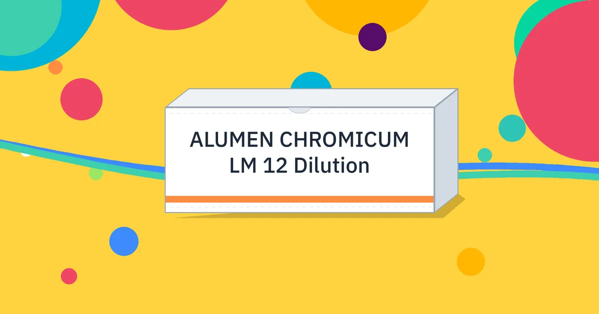 Symbolbild: Packung mit der Aufschrift ALUMEN CHROMICUM LM 12 Dilution (PZN 13315768) – Verfügbarkeit und Bezug in Apotheken in Frankfurt am Main