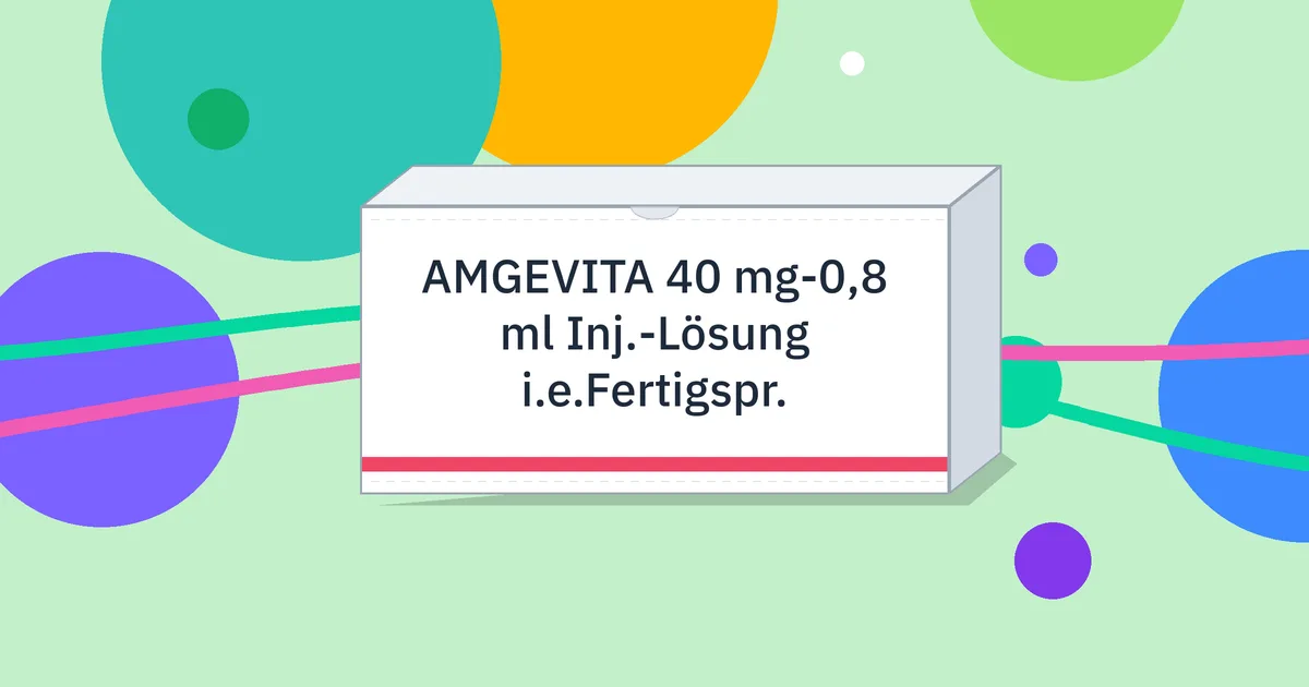Symbolbild: Packung mit der Aufschrift AMGEVITA 40 mg-0,8 ml Inj.-Lösung i.e.Fertigspr. (PZN 16022848) – Verfügbarkeit und Bezug in Apotheken in Frankfurt am Main