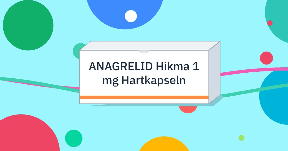 Symbolbild: Packung mit der Aufschrift ANAGRELID Hikma 1 mg Hartkapseln (PZN 20174268) – Verfügbarkeit und Bezug in Apotheken in Frankfurt am Main