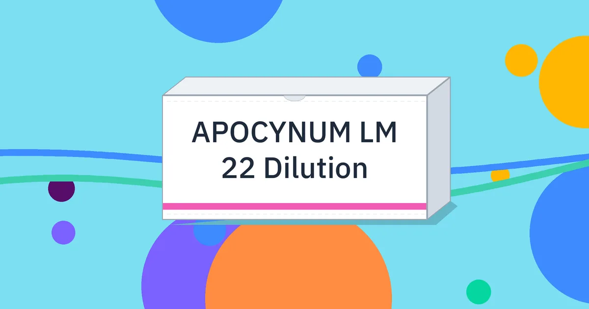Symbolbild: Packung mit der Aufschrift APOCYNUM LM 22 Dilution (PZN 13379521) – Verfügbarkeit und Bezug in Apotheken in Frankfurt am Main