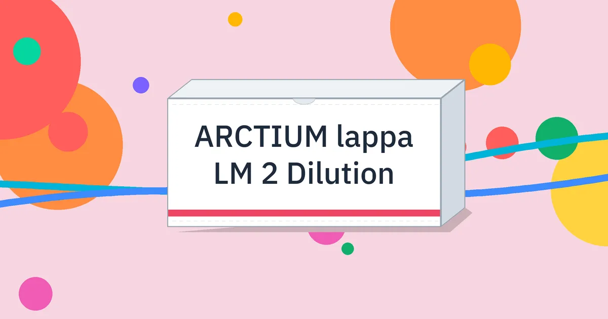 Symbolbild: Packung mit der Aufschrift ARCTIUM lappa LM 2 Dilution (PZN 13387288) – Verfügbarkeit und Bezug in Apotheken in Frankfurt am Main