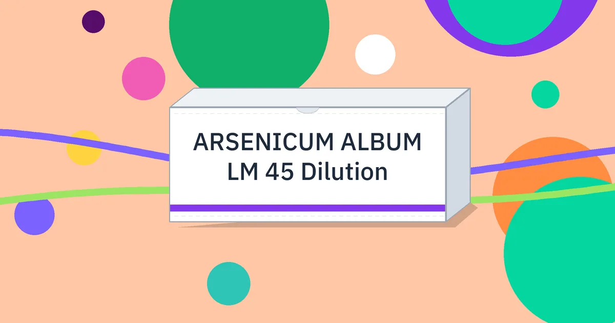 Symbolbild: Packung mit der Aufschrift ARSENICUM ALBUM LM 45 Dilution (PZN 12771091) – Verfügbarkeit und Bezug in Apotheken in Frankfurt am Main