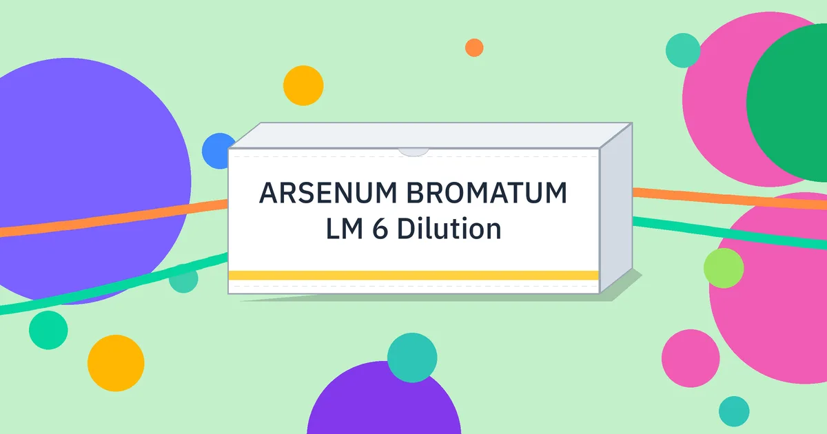 Symbolbild: Packung mit der Aufschrift ARSENUM BROMATUM LM 6 Dilution (PZN 12771228) – Verfügbarkeit und Bezug in Apotheken in Frankfurt am Main