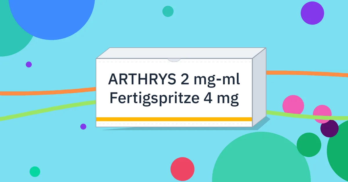 Symbolbild: Packung mit der Aufschrift ARTHRYS 2 mg-ml Fertigspritze 4 mg (PZN 19366896) – Verfügbarkeit und Bezug in Apotheken in Frankfurt am Main