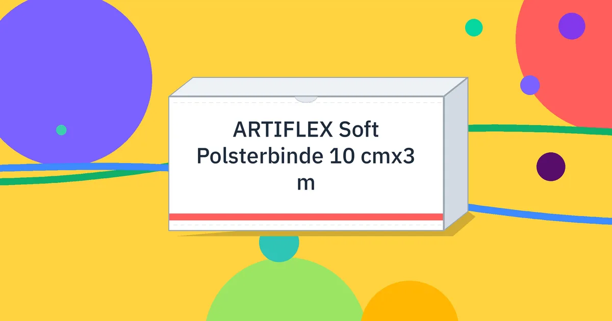 Symbolbild: Packung mit der Aufschrift ARTIFLEX Soft Polsterbinde 10 cmx3 m (PZN 04175050) – Verfügbarkeit und Bezug in Apotheken in Frankfurt am Main