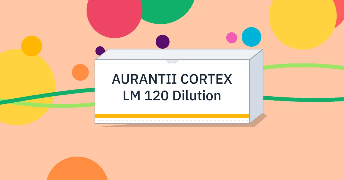 Symbolbild: Packung mit der Aufschrift AURANTII CORTEX LM 120 Dilution (PZN 13373642) – Verfügbarkeit und Bezug in Apotheken in Frankfurt am Main
