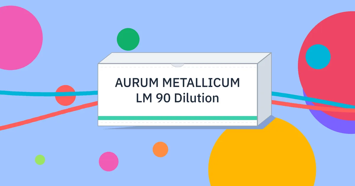 Symbolbild: Packung mit der Aufschrift AURUM METALLICUM LM 90 Dilution (PZN 12785325) – Verfügbarkeit und Bezug in Apotheken in Frankfurt am Main
