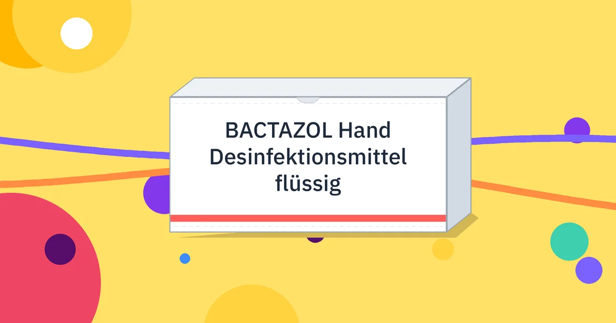 Symbolbild: Packung mit der Aufschrift BACTAZOL Hand Desinfektionsmittel flüssig (PZN 16700053) – Verfügbarkeit und Bezug in Apotheken in Frankfurt am Main