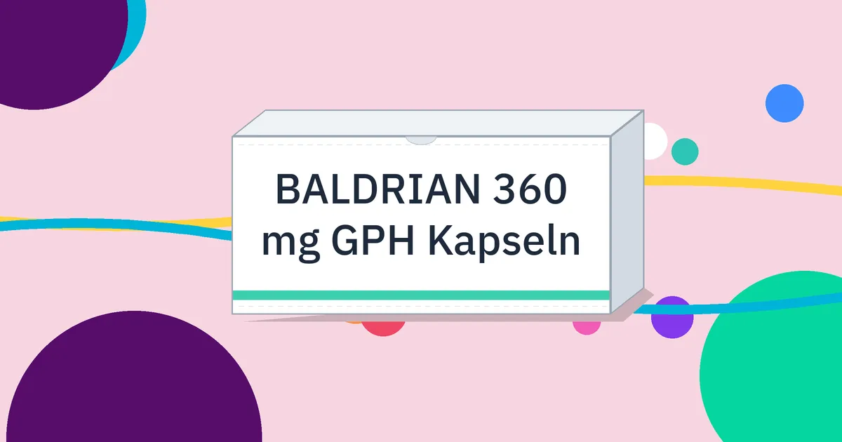 Symbolbild: Packung mit der Aufschrift BALDRIAN 360 mg GPH Kapseln (PZN 09748935) – Verfügbarkeit und Bezug in Apotheken in Frankfurt am Main