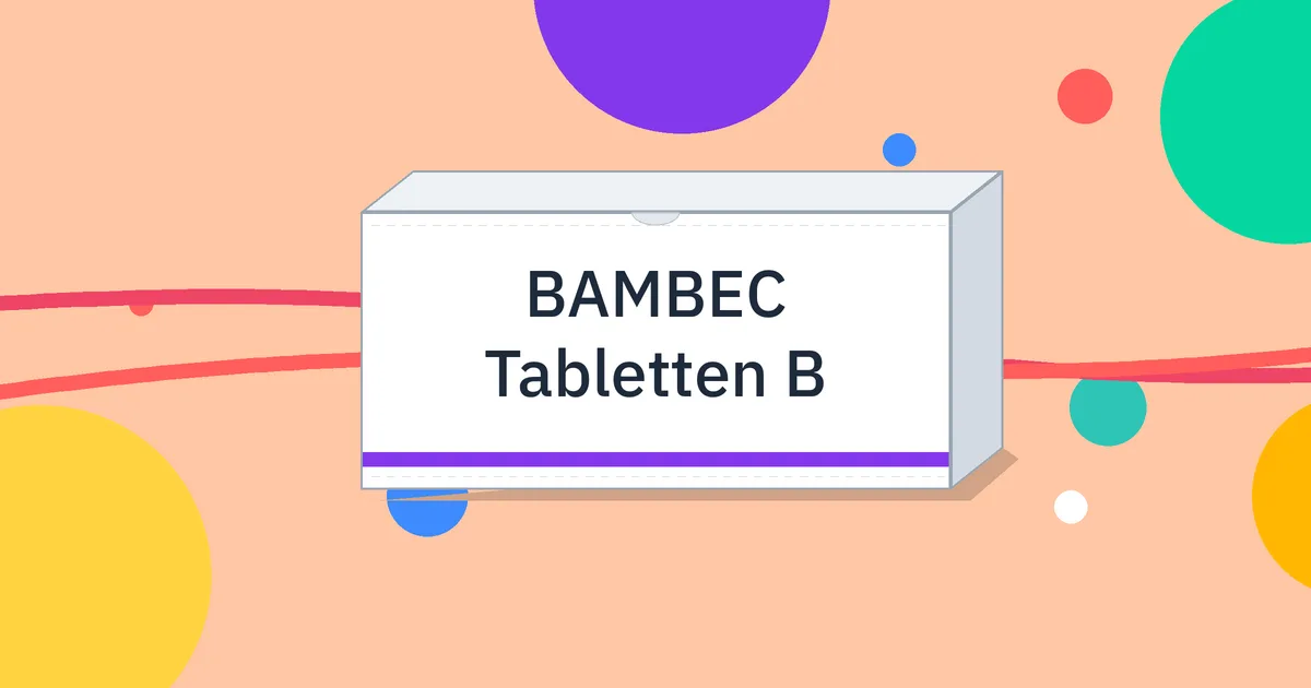Symbolbild: Packung mit der Aufschrift BAMBEC Tabletten B (PZN 00256751) – Verfügbarkeit und Bezug in Apotheken in Frankfurt am Main