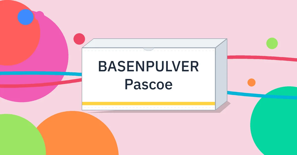 Symbolbild: Packung mit der Aufschrift BASENPULVER Pascoe (PZN 00047415) – Verfügbarkeit und Bezug in Apotheken in Frankfurt am Main
