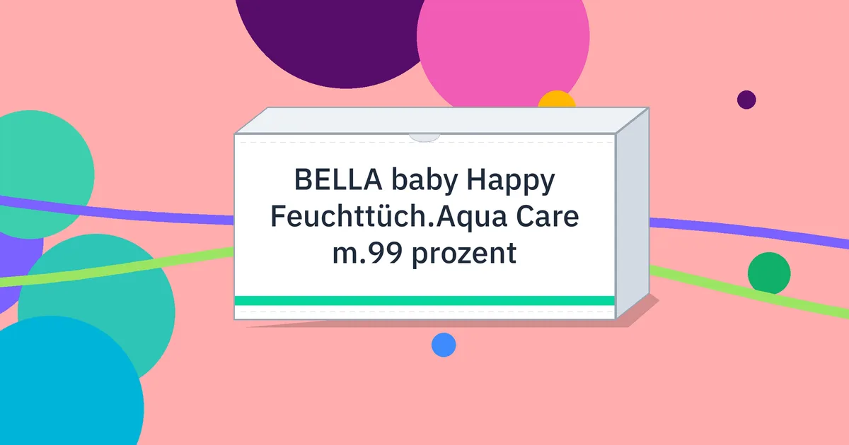 Symbolbild: Packung mit der Aufschrift BELLA baby Happy Feuchttüch.Aqua Care m.99 prozent (PZN 18816133) – Verfügbarkeit und Bezug in Apotheken in Frankfurt am Main