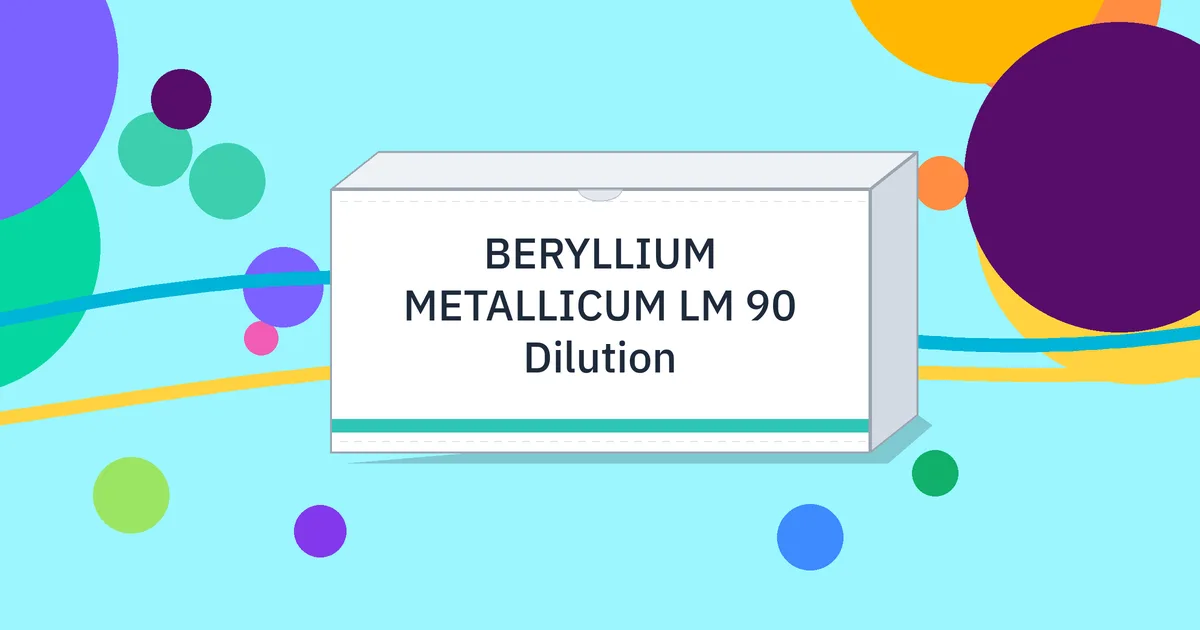 Symbolbild: Packung mit der Aufschrift BERYLLIUM METALLICUM LM 90 Dilution (PZN 12793626) – Verfügbarkeit und Bezug in Apotheken in Frankfurt am Main