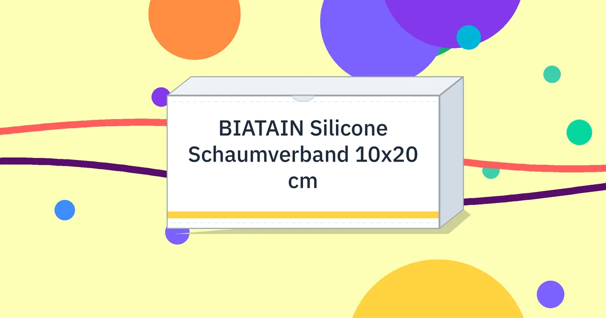 Symbolbild: Packung mit der Aufschrift BIATAIN Silicone Schaumverband 10x20 cm (PZN 18776238) – Verfügbarkeit und Bezug in Apotheken in Frankfurt am Main