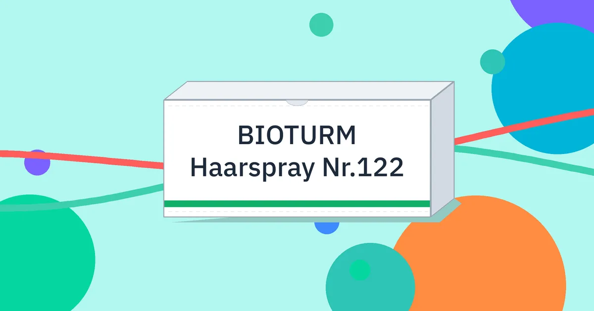 Symbolbild: Packung mit der Aufschrift BIOTURM Haarspray Nr.122 (PZN 13924912) – Verfügbarkeit und Bezug in Apotheken in Frankfurt am Main