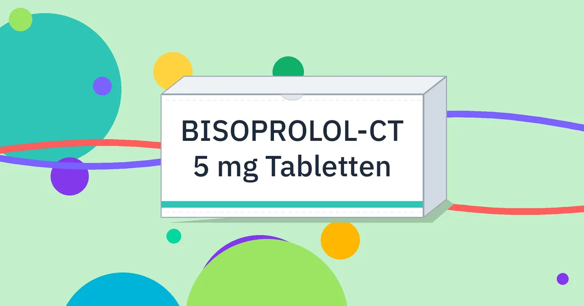 Symbolbild: Packung mit der Aufschrift BISOPROLOL-CT 5 mg Tabletten (PZN 02542314) – Verfügbarkeit und Bezug in Apotheken in Frankfurt am Main