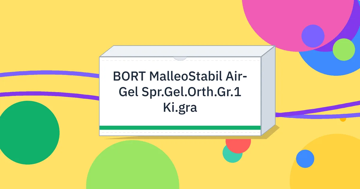 Symbolbild: Packung mit der Aufschrift BORT MalleoStabil Air-Gel Spr.Gel.Orth.Gr.1 Ki.gra (PZN 19635155) – Verfügbarkeit und Bezug in Apotheken in Frankfurt am Main