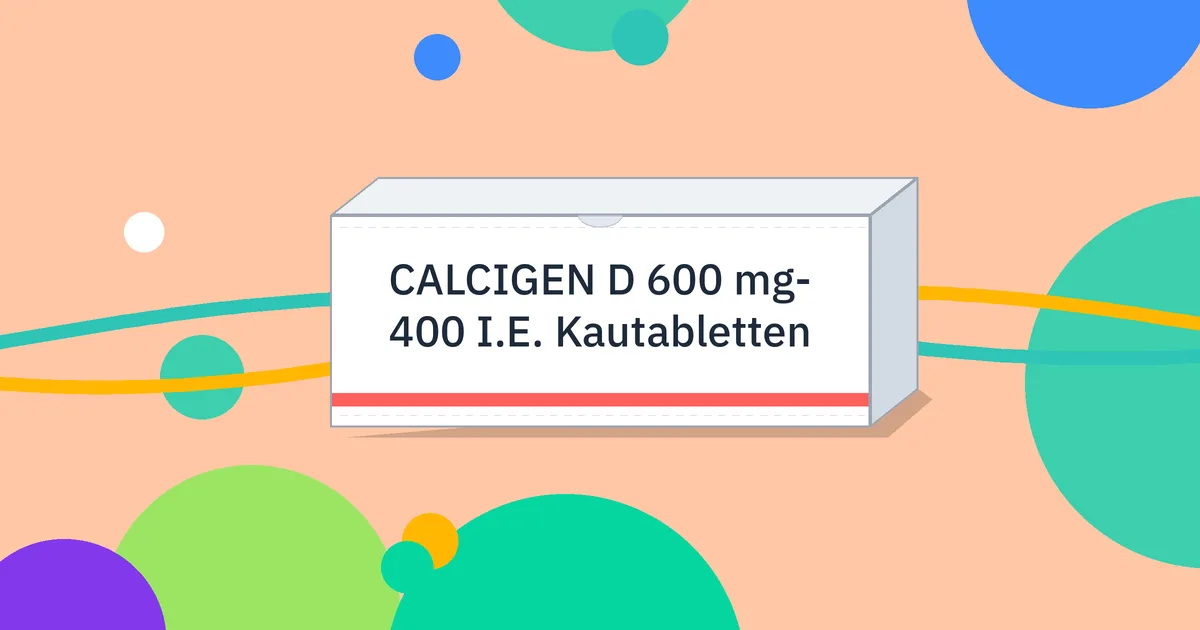 Symbolbild: Packung mit der Aufschrift CALCIGEN D 600 mg-400 I.E. Kautabletten (PZN 00662161) – Verfügbarkeit und Bezug in Apotheken in Frankfurt am Main