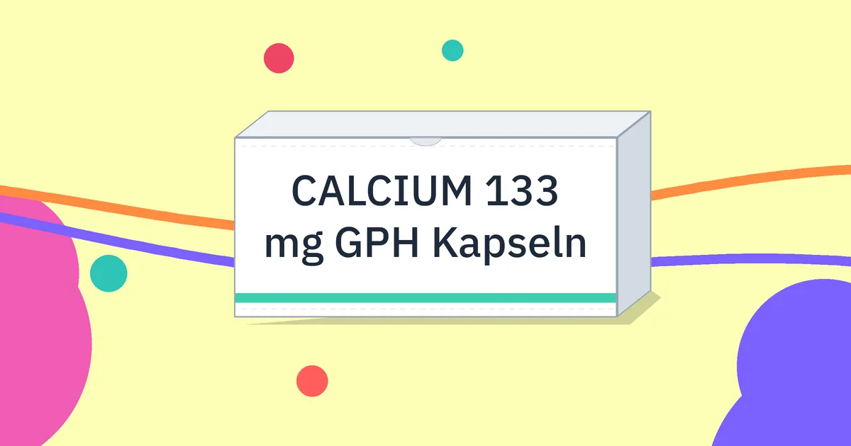 Symbolbild: Packung mit der Aufschrift CALCIUM 133 mg GPH Kapseln (PZN 07606036) – Verfügbarkeit und Bezug in Apotheken in Frankfurt am Main