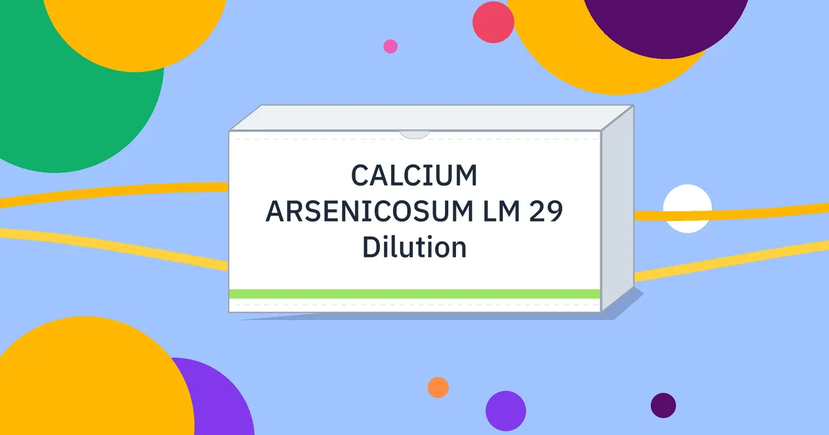 Symbolbild: Packung mit der Aufschrift CALCIUM ARSENICOSUM LM 29 Dilution (PZN 12800208) – Verfügbarkeit und Bezug in Apotheken in Frankfurt am Main