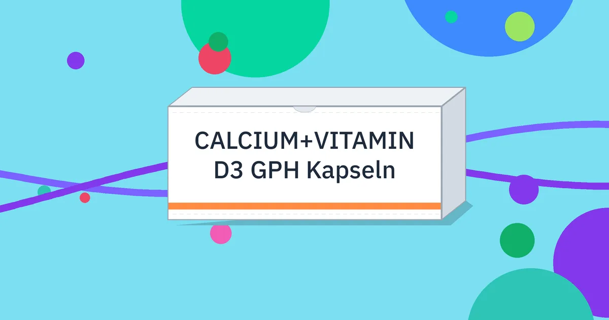 Symbolbild: Packung mit der Aufschrift CALCIUM+VITAMIN D3 GPH Kapseln (PZN 07606094) – Verfügbarkeit und Bezug in Apotheken in Frankfurt am Main