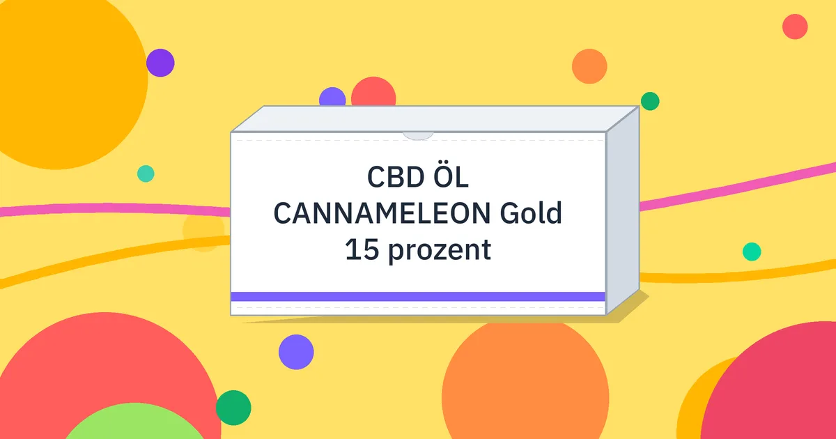 Symbolbild: Packung mit der Aufschrift CBD ÖL CANNAMELEON Gold 15 prozent (PZN 18298299) – Verfügbarkeit und Bezug in Apotheken in Frankfurt am Main