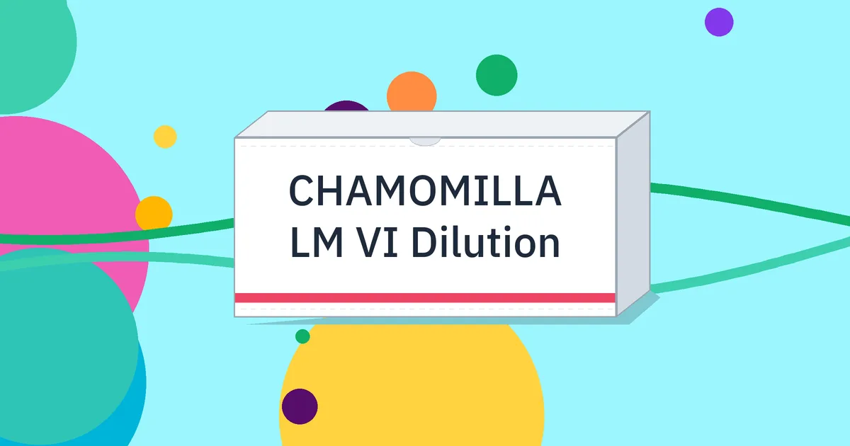 Symbolbild: Packung mit der Aufschrift CHAMOMILLA LM VI Dilution (PZN 02668044) – Verfügbarkeit und Bezug in Apotheken in Frankfurt am Main