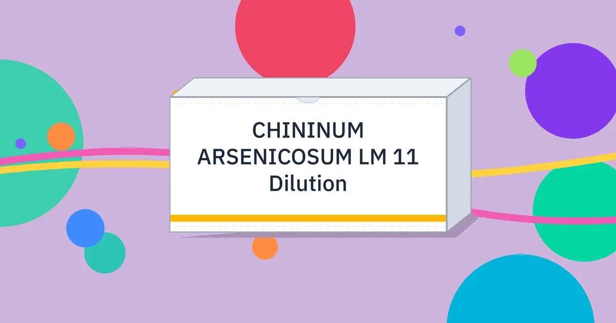 Symbolbild: Packung mit der Aufschrift CHININUM ARSENICOSUM LM 11 Dilution (PZN 12814699) – Verfügbarkeit und Bezug in Apotheken in Frankfurt am Main