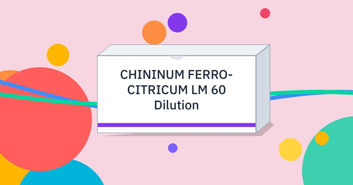 Symbolbild: Packung mit der Aufschrift CHININUM FERRO-CITRICUM LM 60 Dilution (PZN 13442490) – Verfügbarkeit und Bezug in Apotheken in Frankfurt am Main