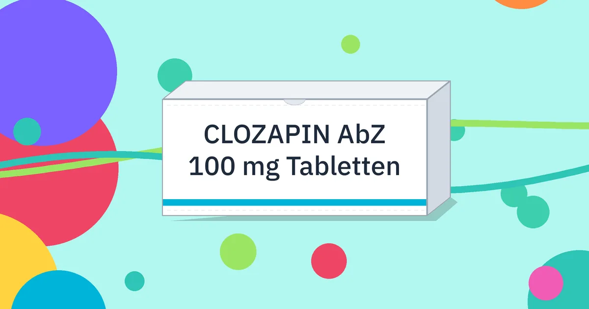 Symbolbild: Packung mit der Aufschrift CLOZAPIN AbZ 100 mg Tabletten (PZN 05563110) – Verfügbarkeit und Bezug in Apotheken in Frankfurt am Main