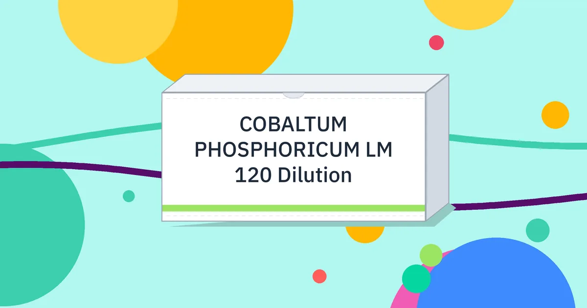 Symbolbild: Packung mit der Aufschrift COBALTUM PHOSPHORICUM LM 120 Dilution (PZN 12824350) – Verfügbarkeit und Bezug in Apotheken in Frankfurt am Main