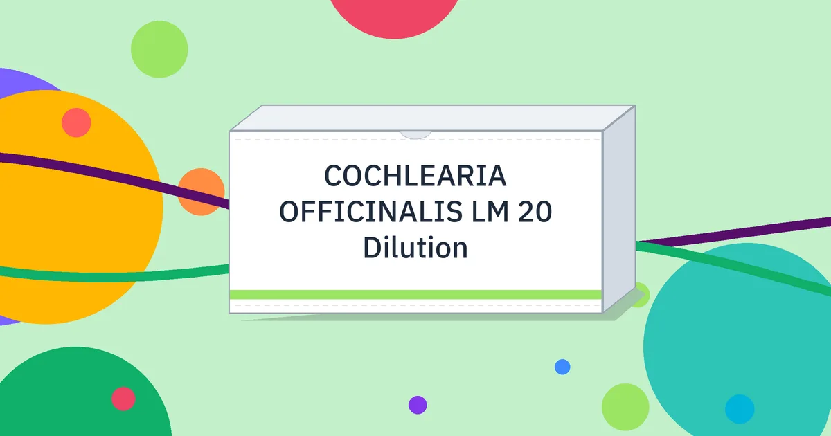 Symbolbild: Packung mit der Aufschrift COCHLEARIA OFFICINALIS LM 20 Dilution (PZN 12829554) – Verfügbarkeit und Bezug in Apotheken in Frankfurt am Main