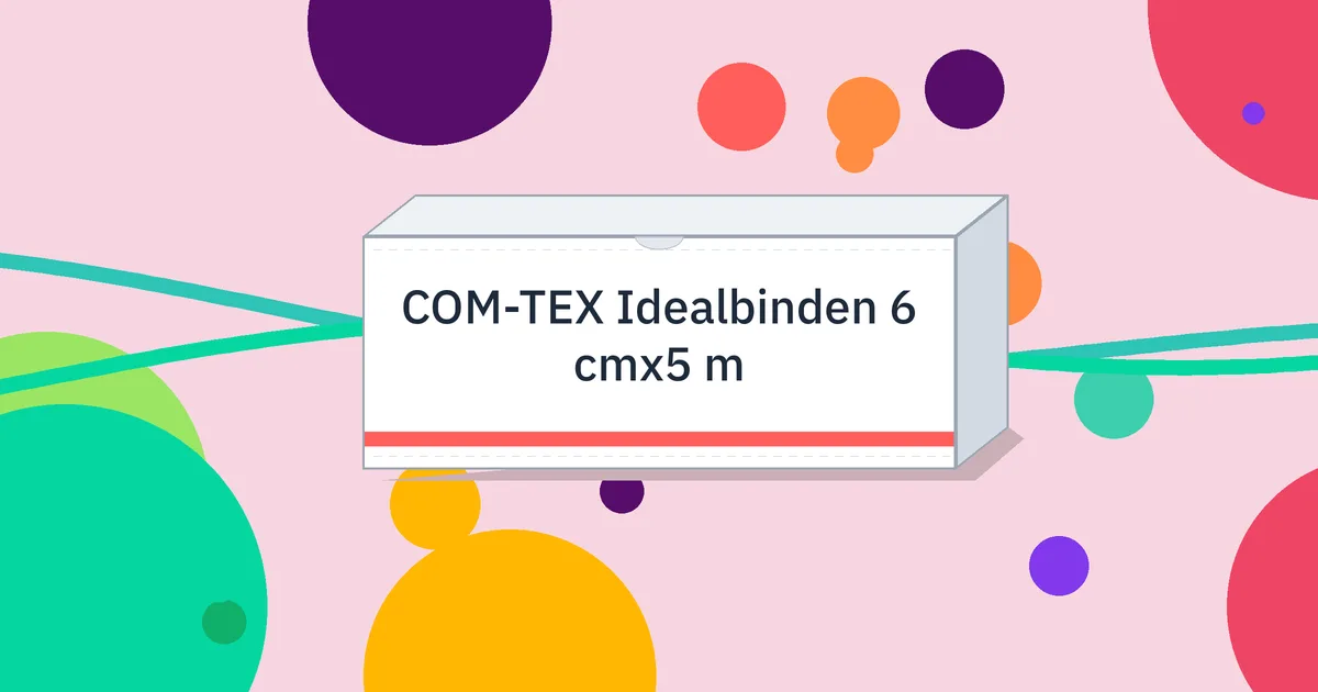 Symbolbild: Packung mit der Aufschrift COM-TEX Idealbinden 6 cmx5 m (PZN 17151051) – Verfügbarkeit und Bezug in Apotheken in Frankfurt am Main