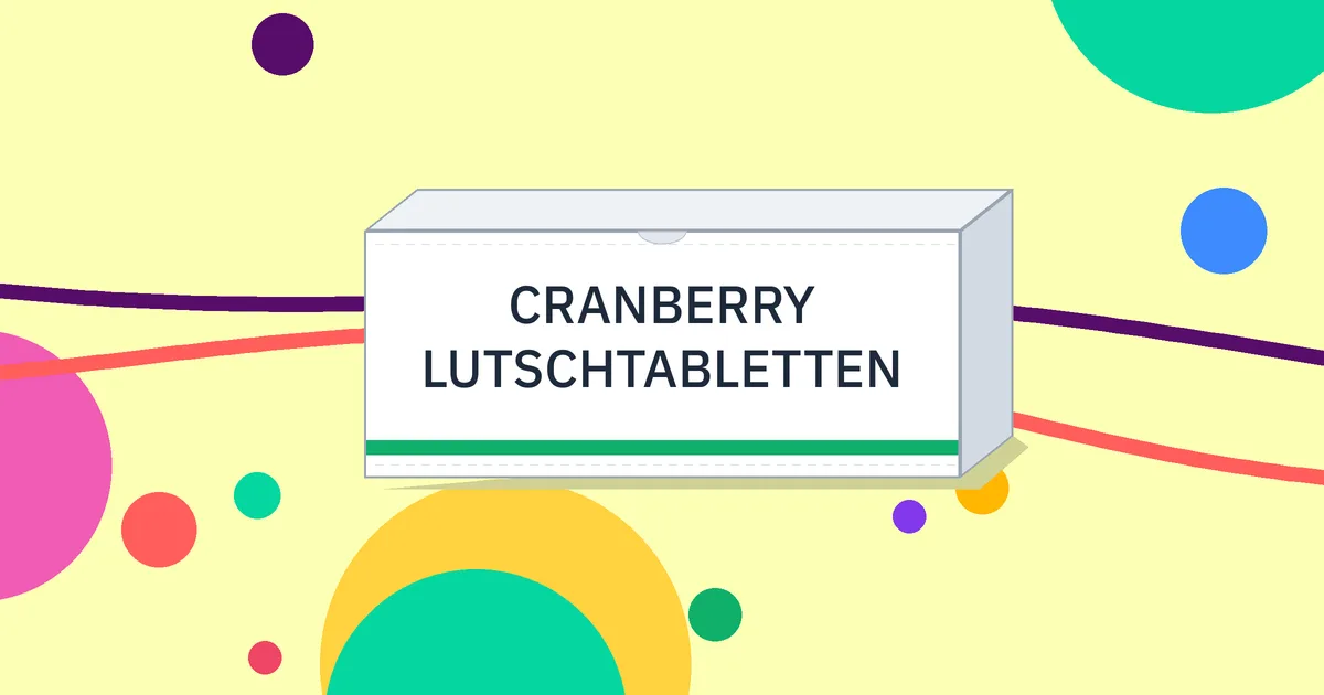 Symbolbild: Packung mit der Aufschrift CRANBERRY LUTSCHTABLETTEN (PZN 00784898) – Verfügbarkeit und Bezug in Apotheken in Frankfurt am Main