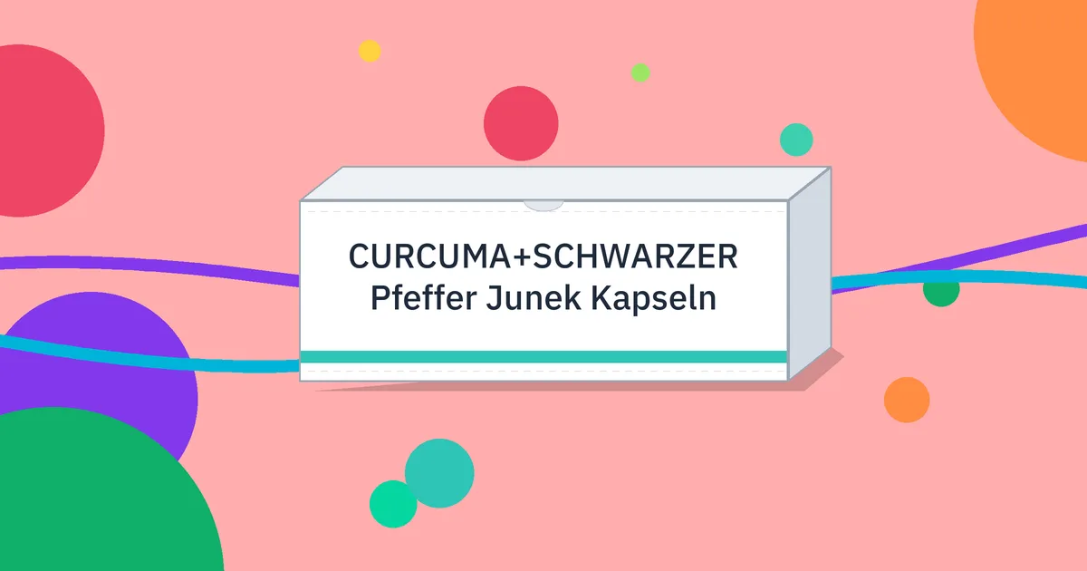 Symbolbild: Packung mit der Aufschrift CURCUMA+SCHWARZER Pfeffer Junek Kapseln (PZN 16235018) – Verfügbarkeit und Bezug in Apotheken in Frankfurt am Main