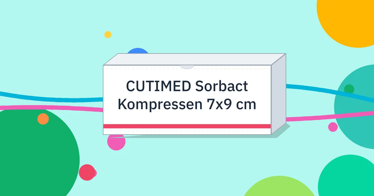 Symbolbild: Packung mit der Aufschrift CUTIMED Sorbact Kompressen 7x9 cm (PZN 20139119) – Verfügbarkeit und Bezug in Apotheken in Frankfurt am Main