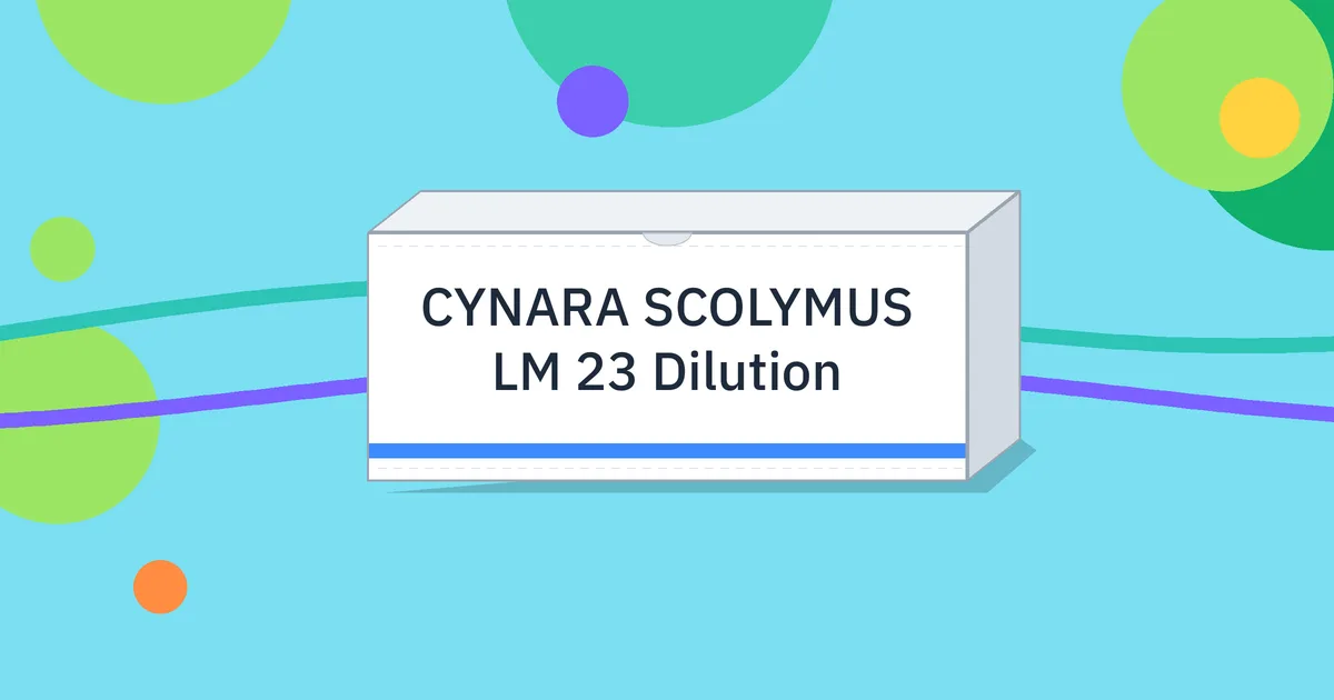 Symbolbild: Packung mit der Aufschrift CYNARA SCOLYMUS LM 23 Dilution (PZN 13459711) – Verfügbarkeit und Bezug in Apotheken in Frankfurt am Main