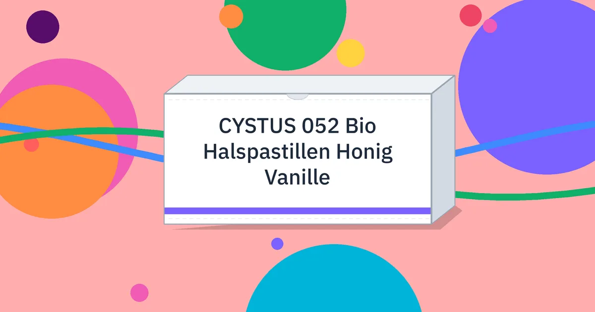 Symbolbild: Packung mit der Aufschrift CYSTUS 052 Bio Halspastillen Honig Vanille (PZN 09531006) – Verfügbarkeit und Bezug in Apotheken in Frankfurt am Main