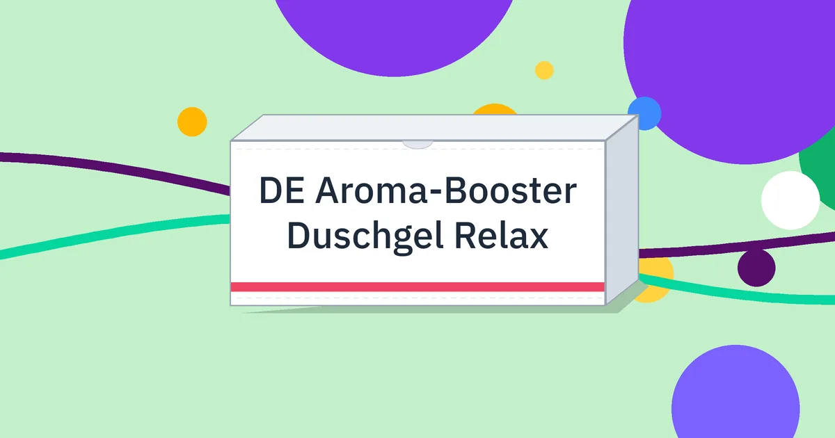 Symbolbild: Packung mit der Aufschrift DE Aroma-Booster Duschgel Relax (PZN 19690214) – Verfügbarkeit und Bezug in Apotheken in Frankfurt am Main