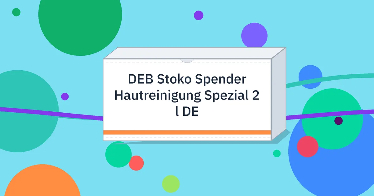 Symbolbild: Packung mit der Aufschrift DEB Stoko Spender Hautreinigung Spezial 2 l DE (PZN 12548967) – Verfügbarkeit und Bezug in Apotheken in Frankfurt am Main