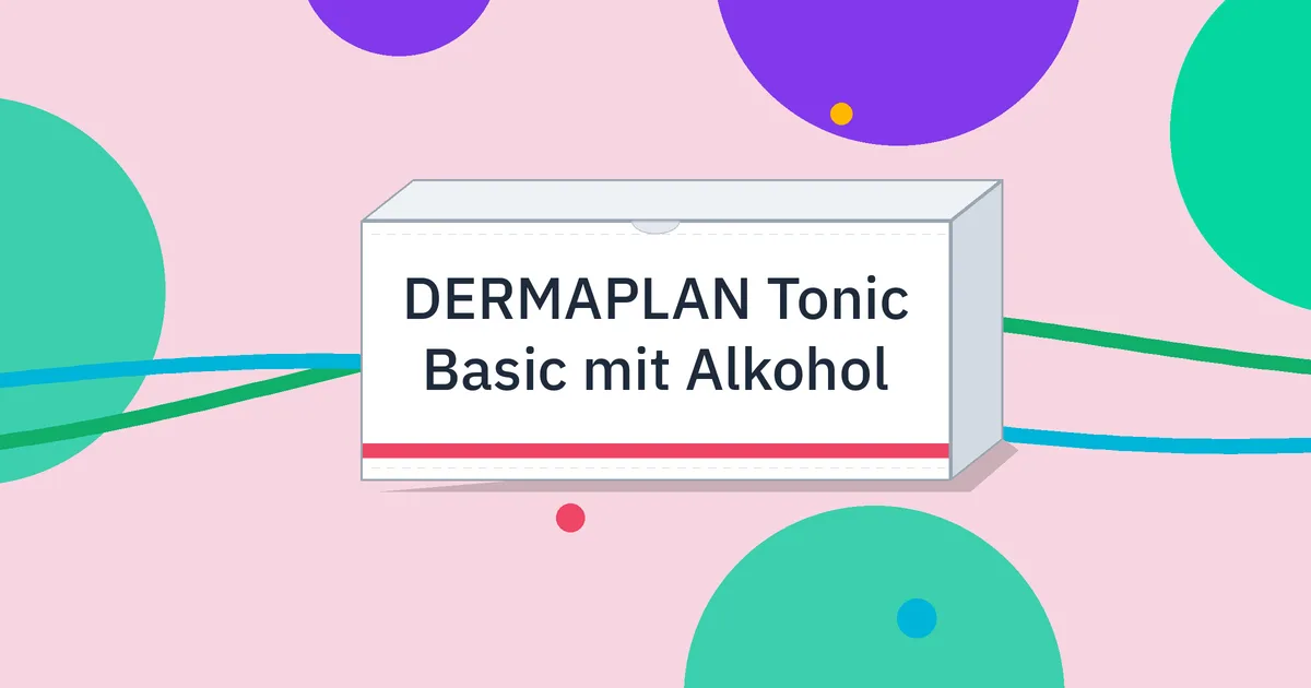 Symbolbild: Packung mit der Aufschrift DERMAPLAN Tonic Basic mit Alkohol (PZN 13895582) – Verfügbarkeit und Bezug in Apotheken in Frankfurt am Main