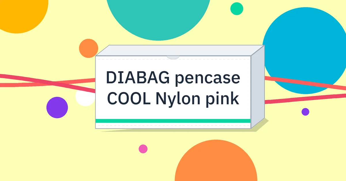 Symbolbild: Packung mit der Aufschrift DIABAG pencase COOL Nylon pink (PZN 12408723) – Verfügbarkeit und Bezug in Apotheken in Frankfurt am Main
