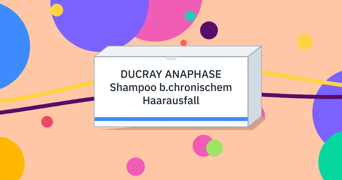 Symbolbild: Packung mit der Aufschrift DUCRAY ANAPHASE Shampoo b.chronischem Haarausfall (PZN 19454413) – Verfügbarkeit und Bezug in Apotheken in Frankfurt am Main