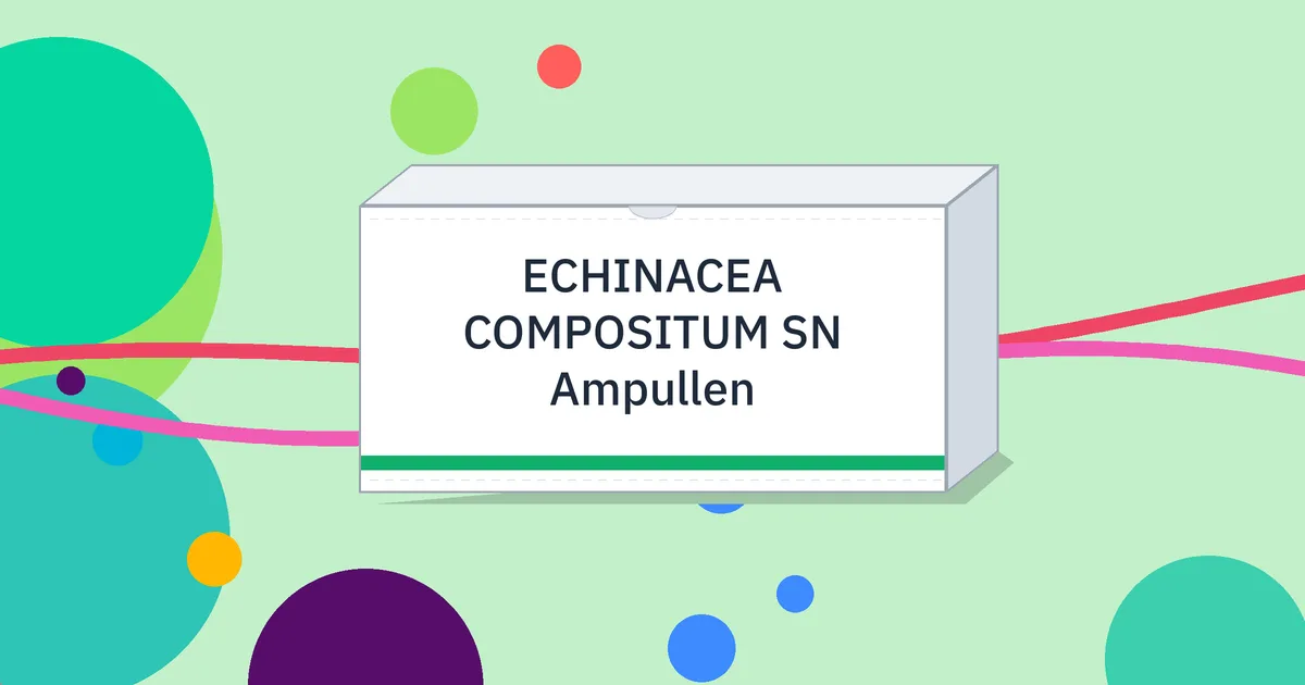 Symbolbild: Packung mit der Aufschrift ECHINACEA COMPOSITUM SN Ampullen (PZN 01675556) – Verfügbarkeit und Bezug in Apotheken in Frankfurt am Main
