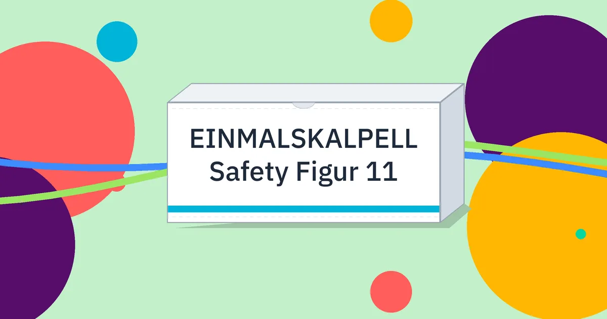 Symbolbild: Packung mit der Aufschrift EINMALSKALPELL Safety Figur 11 (PZN 18202460) – Verfügbarkeit und Bezug in Apotheken in Frankfurt am Main