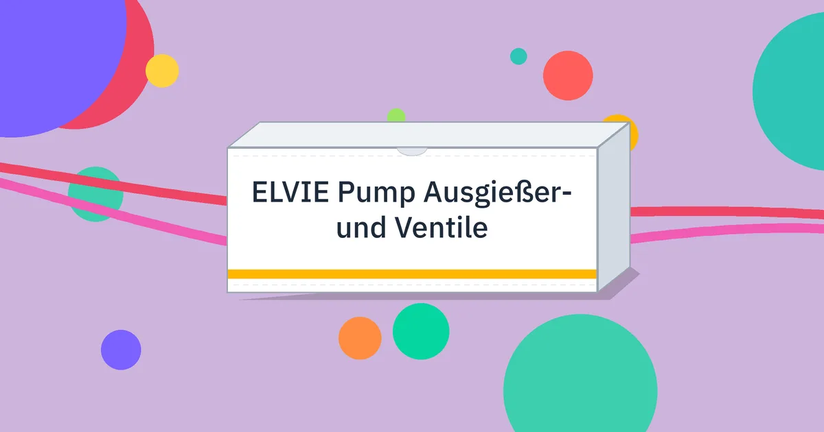 Symbolbild: Packung mit der Aufschrift ELVIE Pump Ausgießer- und Ventile (PZN 18098264) – Verfügbarkeit und Bezug in Apotheken in Frankfurt am Main