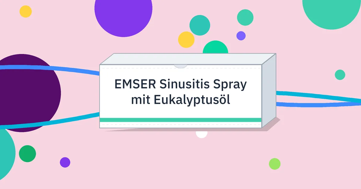 Symbolbild: Packung mit der Aufschrift EMSER Sinusitis Spray mit Eukalyptusöl (PZN 12341309) – Verfügbarkeit und Bezug in Apotheken in Frankfurt am Main