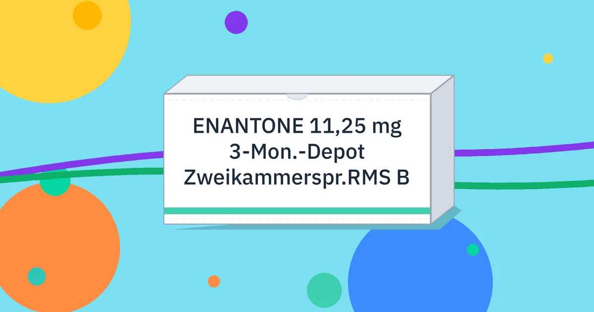 Symbolbild: Packung mit der Aufschrift ENANTONE 11,25 mg 3-Mon.-Depot Zweikammerspr.RMS B (PZN 13426634) – Verfügbarkeit und Bezug in Apotheken in Frankfurt am Main