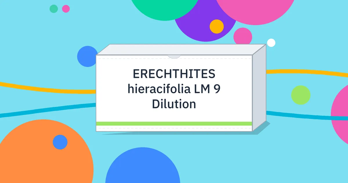 Symbolbild: Packung mit der Aufschrift ERECHTHITES hieracifolia LM 9 Dilution (PZN 13474314) – Verfügbarkeit und Bezug in Apotheken in Frankfurt am Main